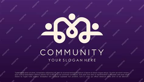 Шаблон логотипа векторного дизайна логотипа сообщества людей может представлять единство и