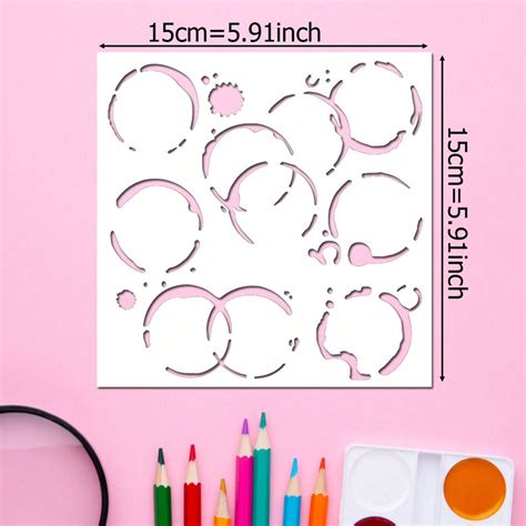 Assorted Foam Geometric Shapes Journal Stencil Template For Painting