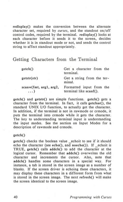 Programming With Curses C Programming Language Unix Systems Pdf