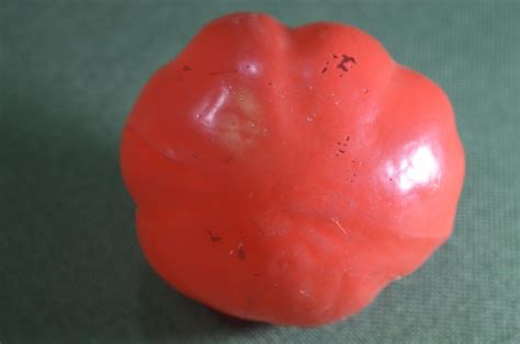 Купить Елочная игрушка стеклянная Помидор большой помидорчик томат Стекло подвес 1 СССР