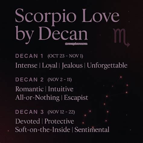 Scorpio Decans In Love How Each Decan Loves And Their Best Matches Scorpio Season In 2025