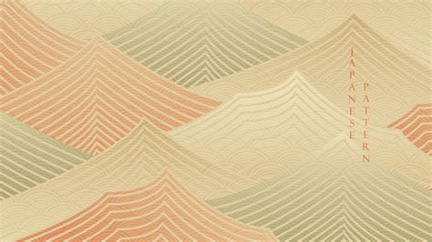 Japanese Background With Geometric Pattern Vector Abstract Art Banner With Line Elements In