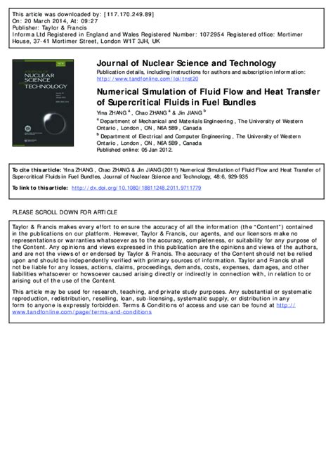 Pdf Numerical Simulation Of Fluid Flow And Heat Transfer Inside A Rotating Disk Cylinder