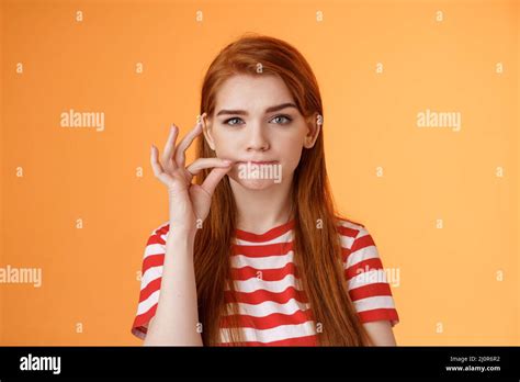 Girl Can Keep Secrets Serious Looking Redhead Female Friend Make