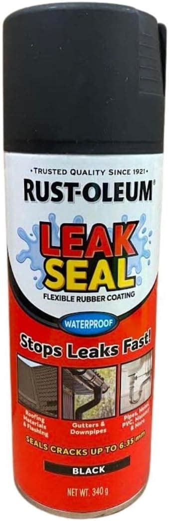 Rust Oleum Leak Seal Rubber Coating Spray Black 340 G Amazon Com Au Home Improvement
