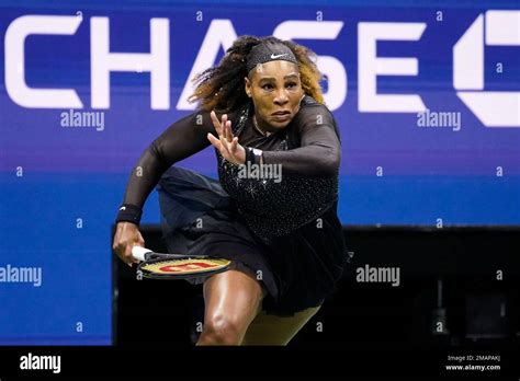 Serena Williams Of The United States Runs To Return A Shot To Danka