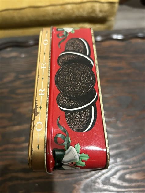 Vintage 1993 Nabisco Foods Oreo Santa Clause Christmas Scene Lidded