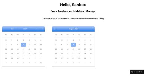 React Calendar Z Examples Codesandbox