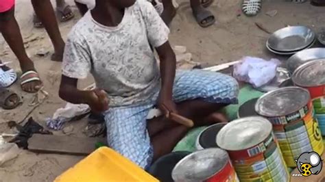 کلیپ هنرنمایی پسر سیاه پوست نوزاندگی با قوطی فیلو