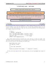 Assignment 4 FULL SPECIFICATION Pdf Assignment 4 Due Friday November 25 At 11 59 Pm COMP1006