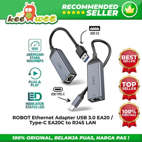 Jual ROBOT Ethernet Adapter USB 3 0 EA20 Type C EA20C To RJ45 LAN LAN To USB USB To LAN