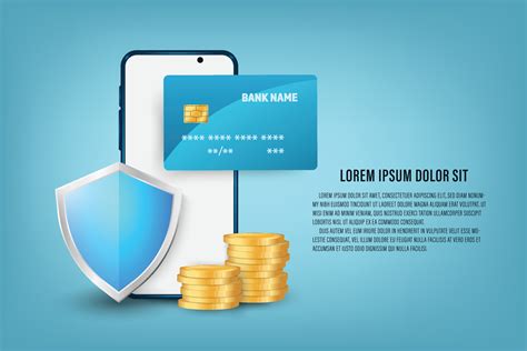 Vector Online Payment Security Transaction Via Credit Card Internet Banking Digital Protection