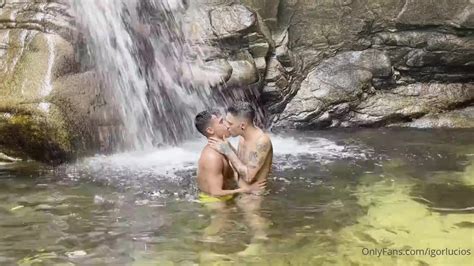 As His Cock Stiffens Lake Fuck GaybabesTube