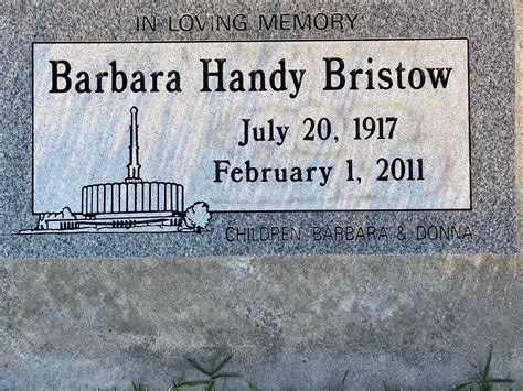 Barbara Samuelson Handy Bristow 1917 2011 Memorial Find A Grave