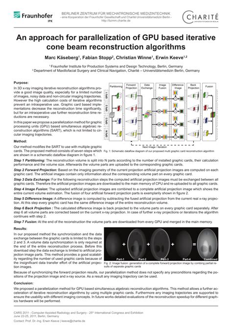 pdf an approach for parallization of gpu based iterative cone beam reconstruction algorithms