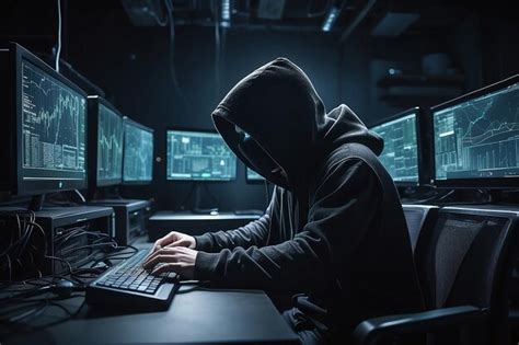 Premium Photo Dangerous Hooded Hacker Breaks Into Government Data