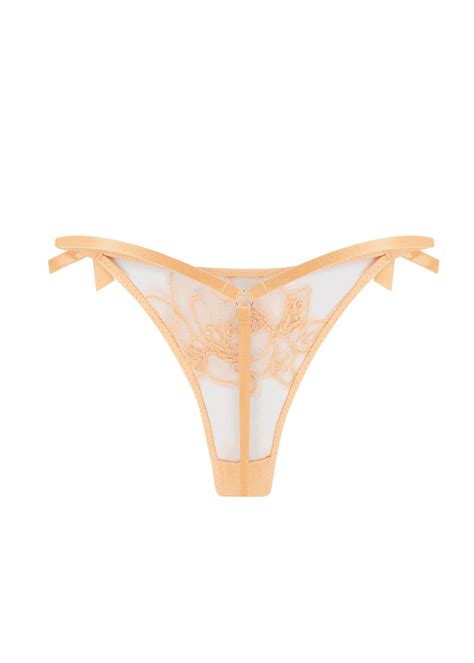 Agent Provocateur Lindie Trixie Thong Gold Avec Amour Lingerie