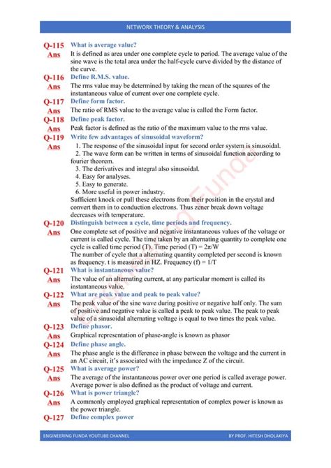 Network Theory Interview And Viva Pdf