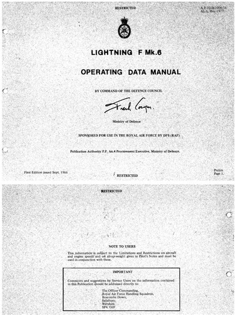 Lightning F 6 Operating Data Manual Pdf