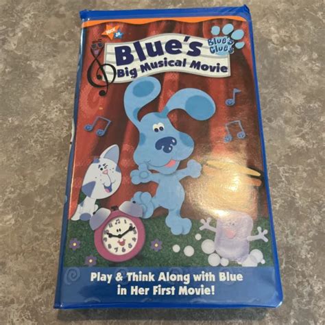 Blues Clues Blues Big Musical Movie Vhs 2000 Clamshell Blue Vhs