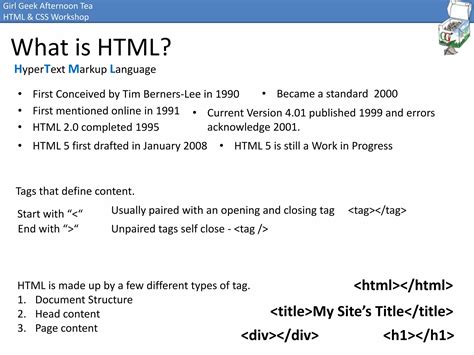 Html And Css Workshop Ppt