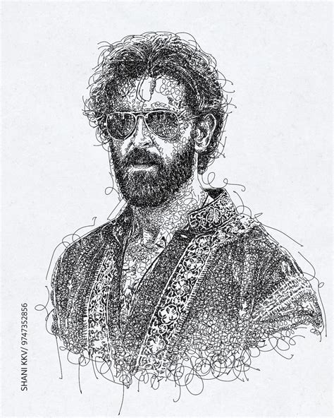 Shani Kkv On Instagram 🖤 Bandw Scribble Art Hrithikroshan