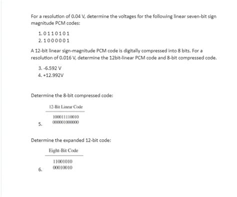 Solved For A Resolution Of 004 V Determine The Voltages