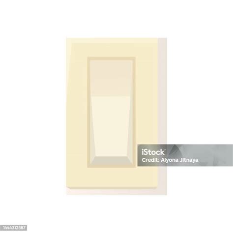 스위치 버튼 흰색 배경에 격리된 만화 스타일의 전기 컨트롤러를 켭니다 현대적인 인테리어 디테일 요소 벡터 그림 가정 생활에 대한 스톡 벡터 아트 및 기타 이미지 Istock