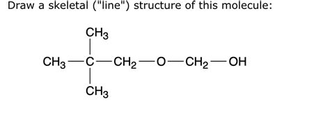 Solved Draw A Skeletal Line Structure Of This Molecule