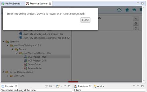 Ccsawr1642 Problem With Mmwavetraining121 Version Sensors Forum Sensors Ti E2e