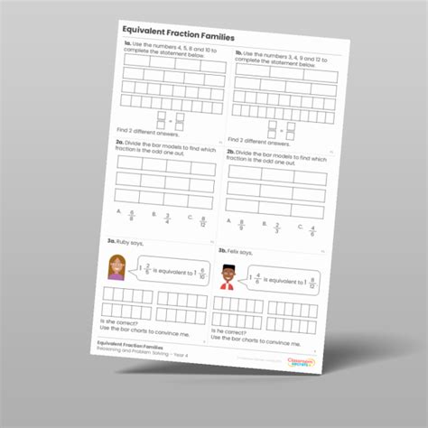 Year 4 Equivalent Fraction Families Reasoning And Problem Solving 2 Resource Classroom Secrets