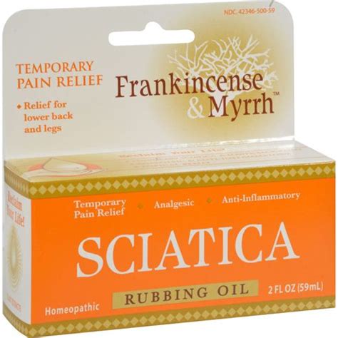 Sciatic Rubbing Oil 2 Fl Oz Myrrh Frankincense Myrrh Sciatica