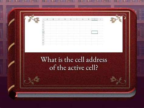 Cell Address Activity Flash Cards