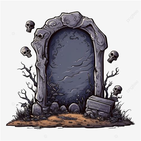 墓碑萬聖節灰色插畫 墓碑 萬聖節 恐怖png去背圖片素材免費下載，免摳圖設計圖案下載 Pngtree