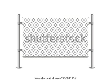 Chain Link Fence Vector Illustration 3d Stock Vector Royalty Free 2250811155 Shutterstock