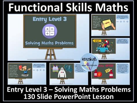 Solving Mathematical Problems Powerpoint Lesson Functional Skills Maths Entry Level 3