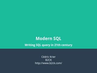 Modern Sql PPT