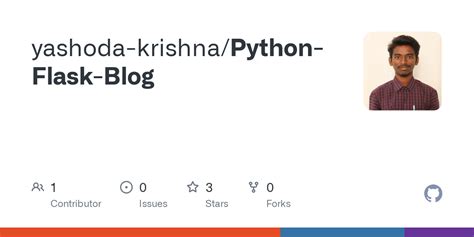 GitHub Yashoda Krishna Python Flask Blog