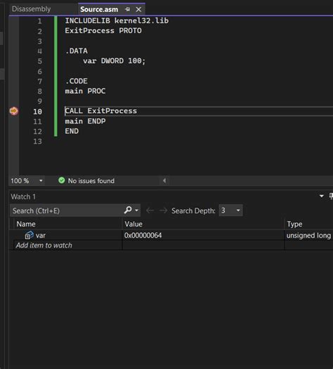 Does Masm Only Translate Variables To Addresses If The Variable Is Used Rassemblylanguage