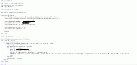 Impossible Denvoyer Des Mails Macro Vba Avec Cdo