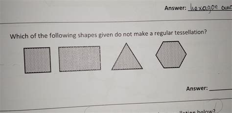 solved answer which of the following shapes given do not make a