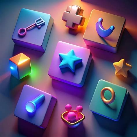 A Vibrant Collection Of 3d Sticky Note Icons Featuring Unique And Playful Symbols Perfect For