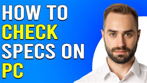 How To Check Specs On PC How To Find See Specs On Your PC YouTube