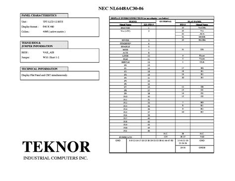 Nec Nl6448ac30 06 Service Manual Download Schematics Eeprom Repair