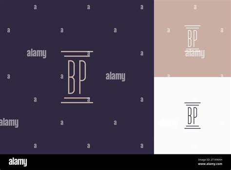 Bp Monogram Initials Design For Law Firm Logo Inspiration Stock Vector Image And Art Alamy