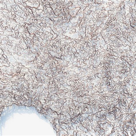 Texas Copper Wire Topography Relief Map Stylized Map Art Cartography