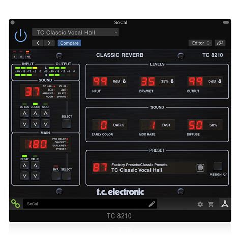 Tc Electronic Tc8210 Dt Reverb Plug In With Hardware Controller