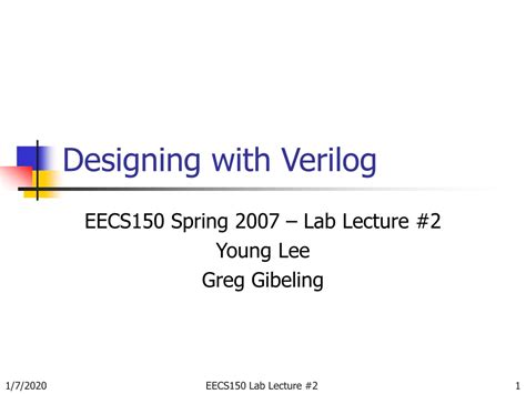 Ppt Designing With Verilog Powerpoint Presentation Free Download Id9715994
