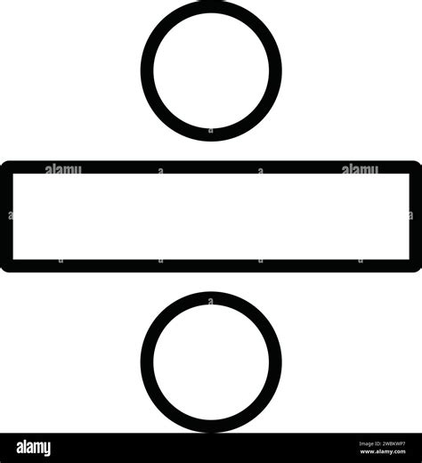 Math Symbol Icon Mathematic Division Sign Vector Illustration Stock
