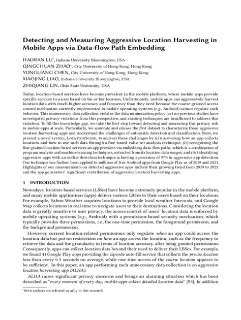 fillable online detecting and measuring aggressive location harvesting